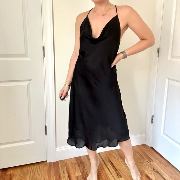 H&M | Dresses | Open Back Draped Front Bias Slip Dress | Poshmark